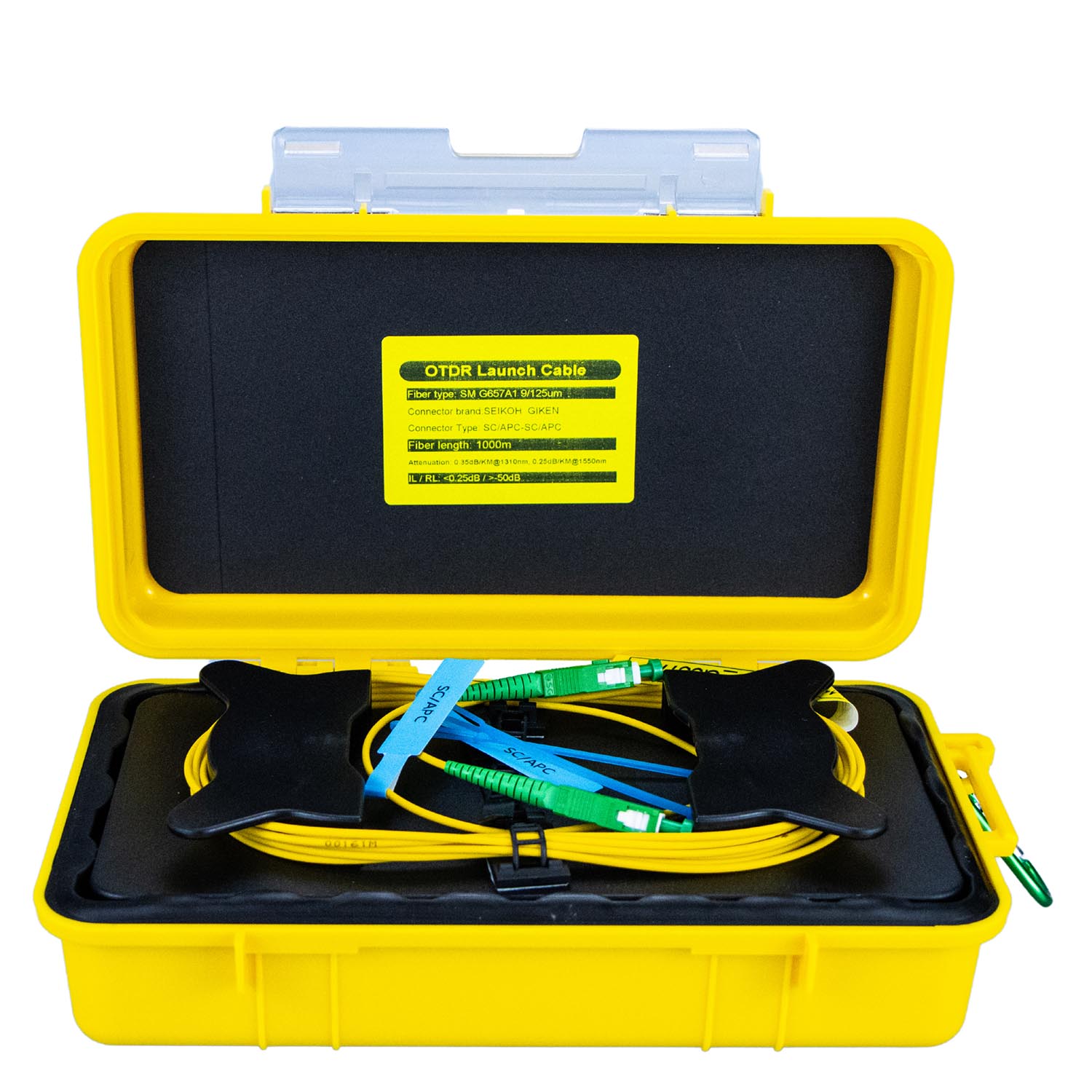 OTDR Launch Cable Box SC/APC-SC/APC connectors Single Mode 9/125 Fiber ...